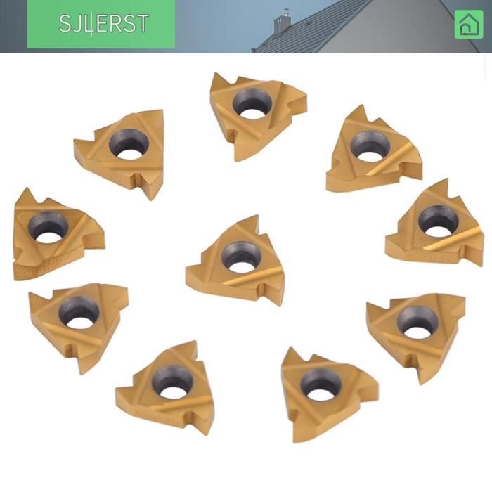 Boîte à Outils de Tournage de , Inserts en Carbure CNC, Coupe-lame, Ensemble de 10 Pièces ...