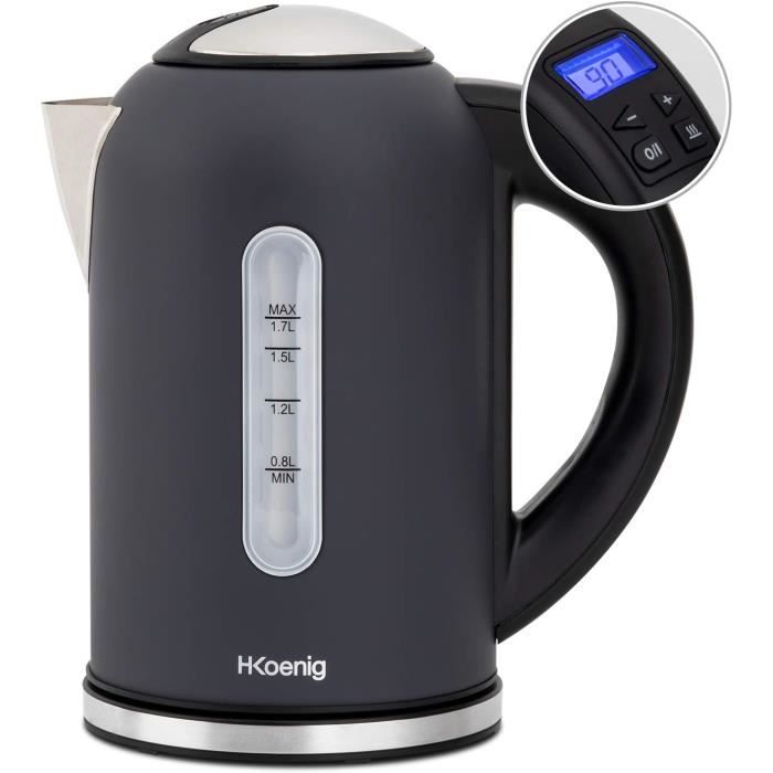 Bouilloire Électrique Programmable Inox 1,7L Boe52 Gris Mat, Adaptable ...