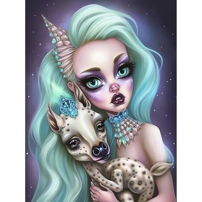 Leejoy 5D Diamond Painting Complet Elfes, Diamant Peinture Kits Point ...