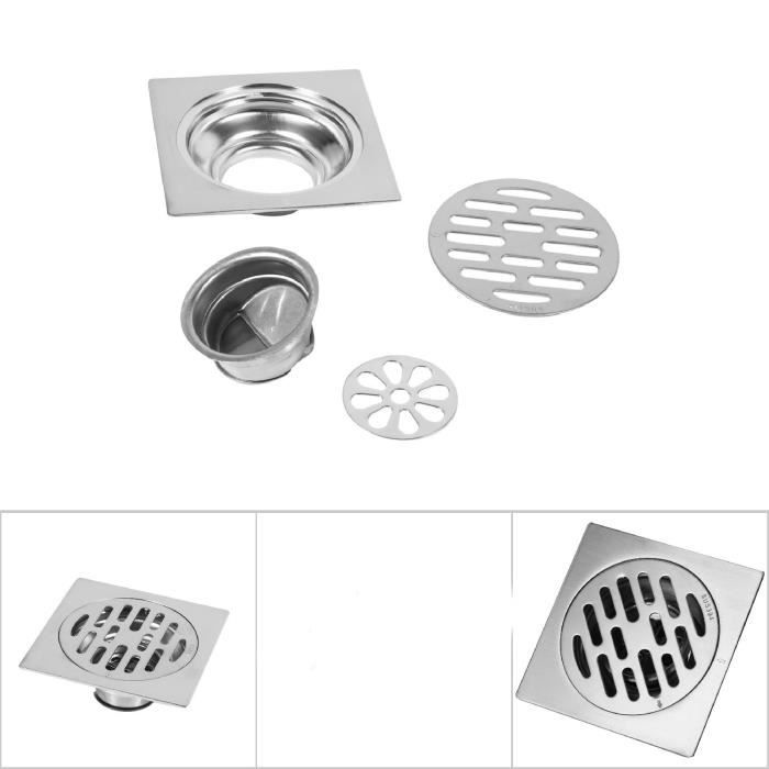 Siphon de sol - VBESTLIFE - Modèle 2 - Acier inoxydable - Anti-odeur ...