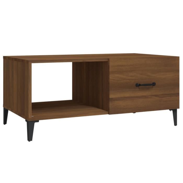 FAN - Tables - Table basse Chêne marron 90x50x40 cm Bois d'ingénierie ...