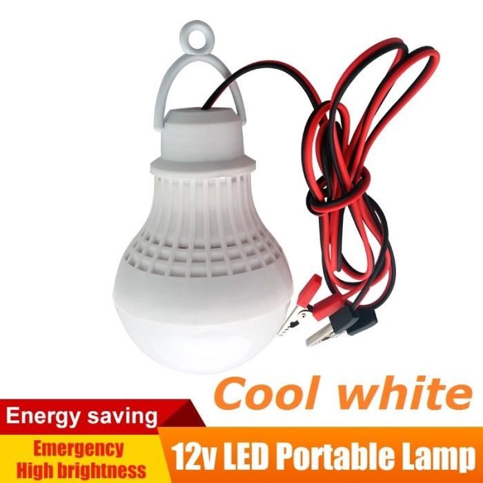 AMPOULE LED,12V Cool White-12V 12W-Pas de-12V Tent Lamp--Lampe Portable ...
