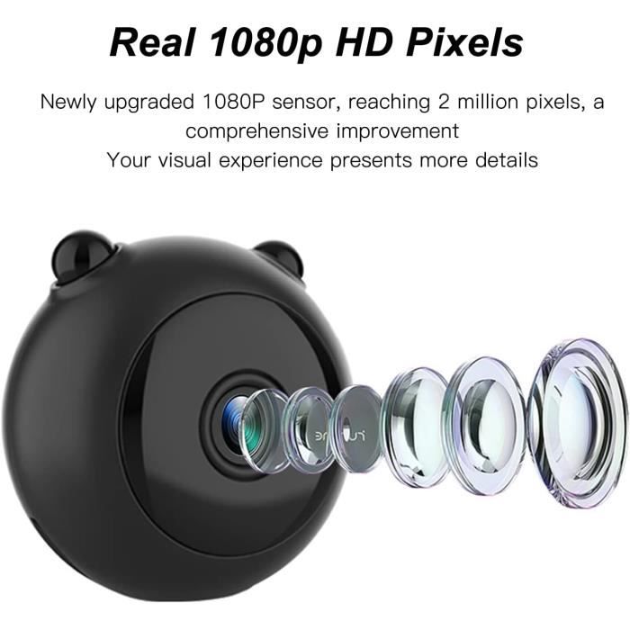 Mini Caméra Sans Fil, 1080P 380Mah Enregistrement En Boucle Smart ...
