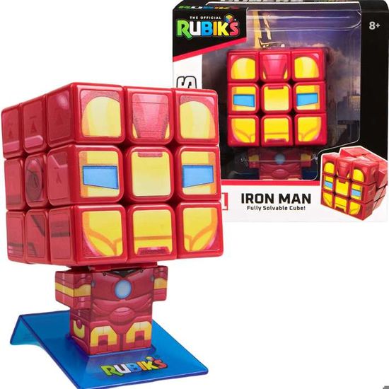 Puzzle - RUBIK'S - Cube 3x3 Iron Man - Multicolore - 3 pièces - Pour ...