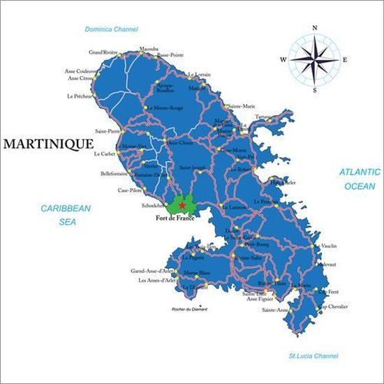 Martinique - Political Map - Cdiscount