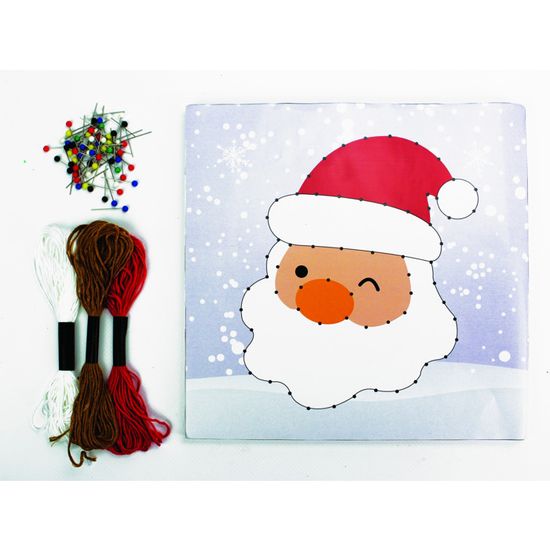 Kit Enfant String Art Tableau de fil tendu Père Noël - Cdiscount Beaux ...