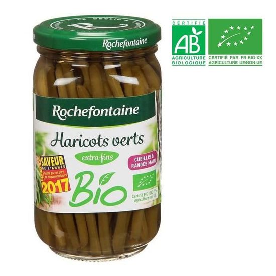 Haricots verts extra-fins bio 180 g Rochefontaine - Cdiscount Au quotidien