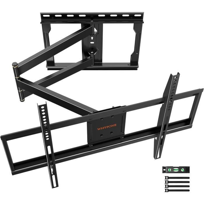 Support Mural pour TV Longue Portée, Pivotant à 180 Degrés avec Bras ...