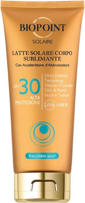 Solaire-Lait Solaire Corps Sublimante Spf 30 Avec Accélérateur De Bronzage, Action Antioxydante ...