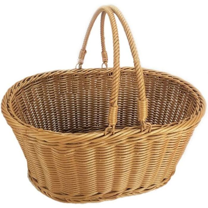 Rattan Wicker Picnic Basket,Wicker Shopping Basket,Wicker Storage ...