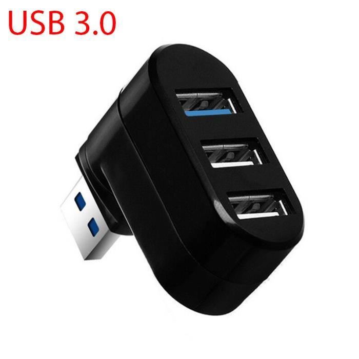 Mini répartiteur rotatif USB 3.0 à 3 Ports, adaptateur Hub pour PC ...