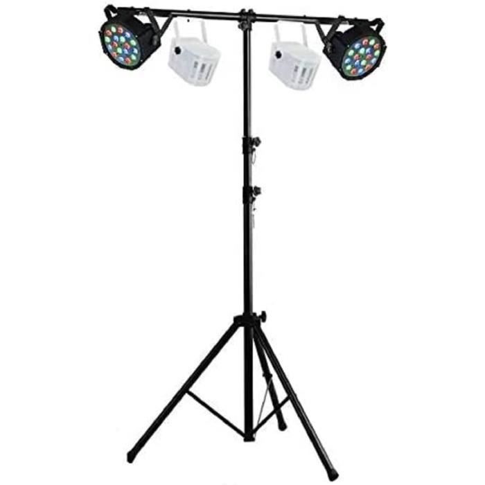 PORTIQUE DJ + 2 PROJECTEUR DE SCENE RGB PUISSANTS + 2 DERBY-MINI ...