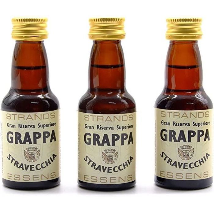 Grappa 3x25 ml - sans alcool | Essence de Vodka | Arôme pour gâteau ...