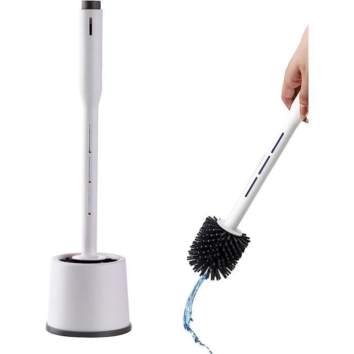 2 En 1 Brosse Toilette Silicone, Balai Toilette Wc Support À Séchage ...