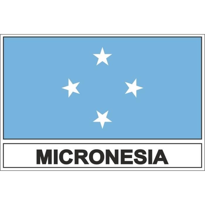 Autocollant sticker drapeau FSM micronesie - Cdiscount Auto