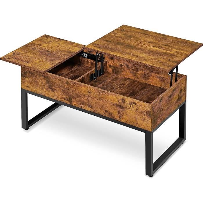 Table Basse Relevable, Table de Salon, 1 Plateau Relevable 1 Plateau ...