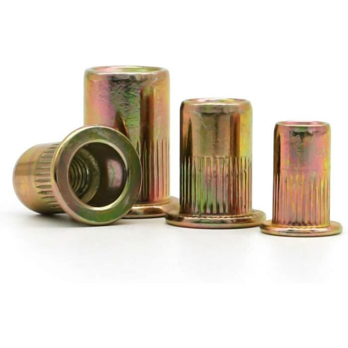 Galvanisé Ecrous de Rivet M3-M4-M5-M6-M8-M10-M12 Ecrous de Rivet à Tête ...