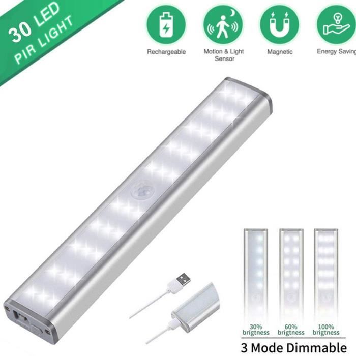 Juce® Veilleuses LED avec Détecteur de Mouvement Auto-Adhésif 30 Led ...