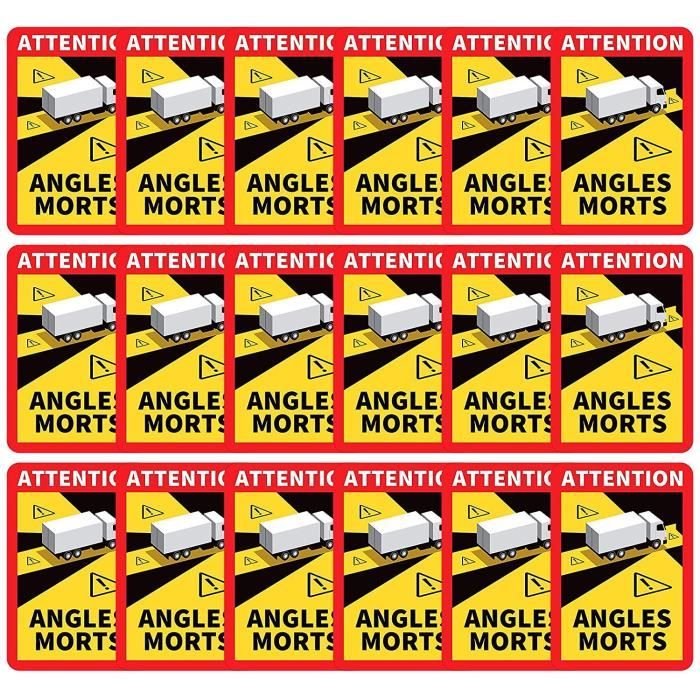 12 Stickers Angles Morts - sur Les véhicules Lourds - Autocollant ...