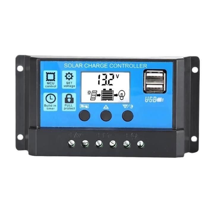Contrôleur de Charge Solaire - Non spécifié - 60A - 12V/24V - PWM - Régulateur de tension ...