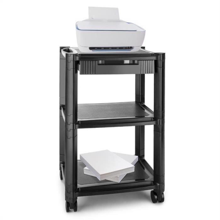 Auna P-Stand Table roulante 3 étages pour imprimante avec tiroir ...