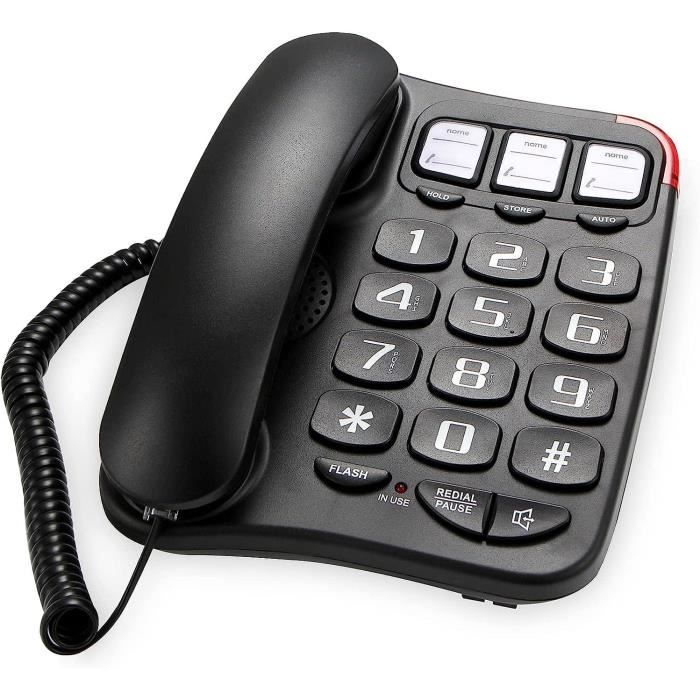 Téléphone Filaire Avec Cadran For Personnes Âgées,Téléphone Filaire ...