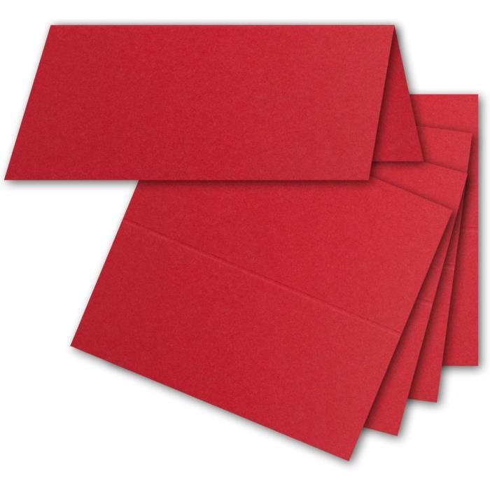 Lot de 200 cartons de table en rouge rose (rouge) - 4,5 x 10 cm ...