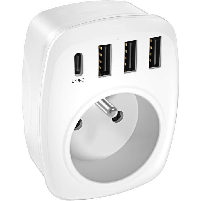 Prise USB Secteur Chargeur USB Multiple, Electrique,4000W,5 en 1 ...