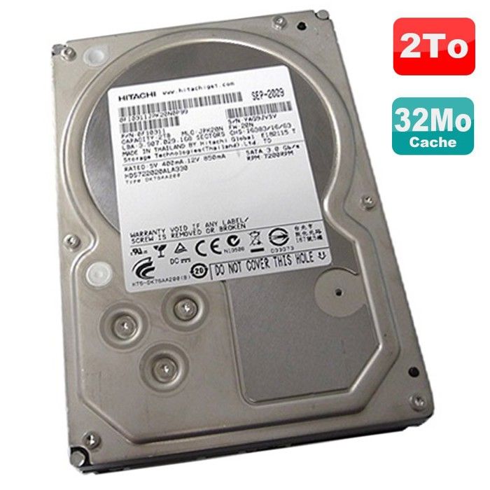 Disque Dur 2To 3.5" SATA HITACHI HDS722020ALA330 0F10311 0F10501 ...