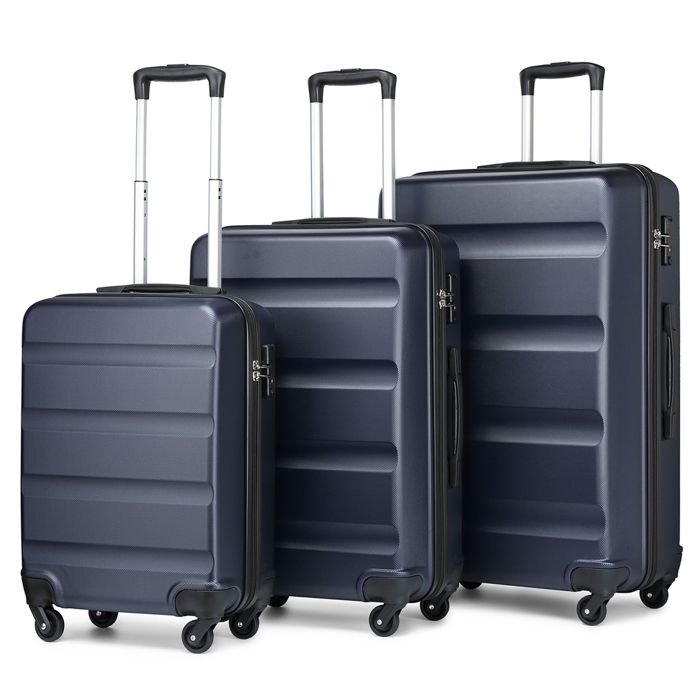 Kono Set de 3 Valises Rigide Bagage (55/66/75cm) ABS + PC Légere à 4 ...