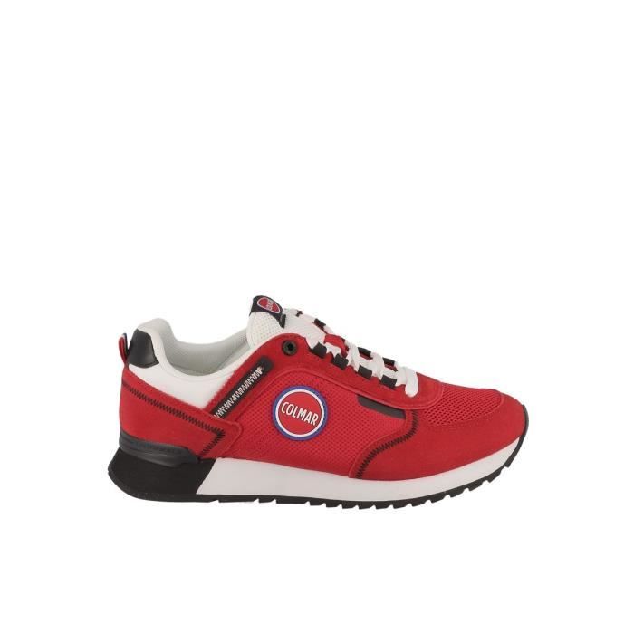 Basket Sport Bold - COLMAR - Rouge - Mixte - Lacets - Textile Rouge ...