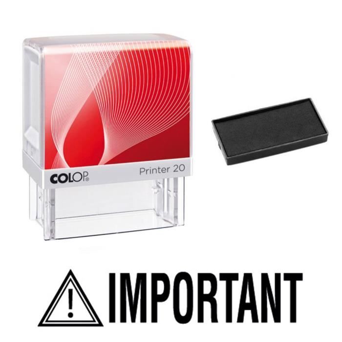 Tampon encreur - MYGOODPRICE - COLOP Printer 20 - 38x14mm - Noir ...