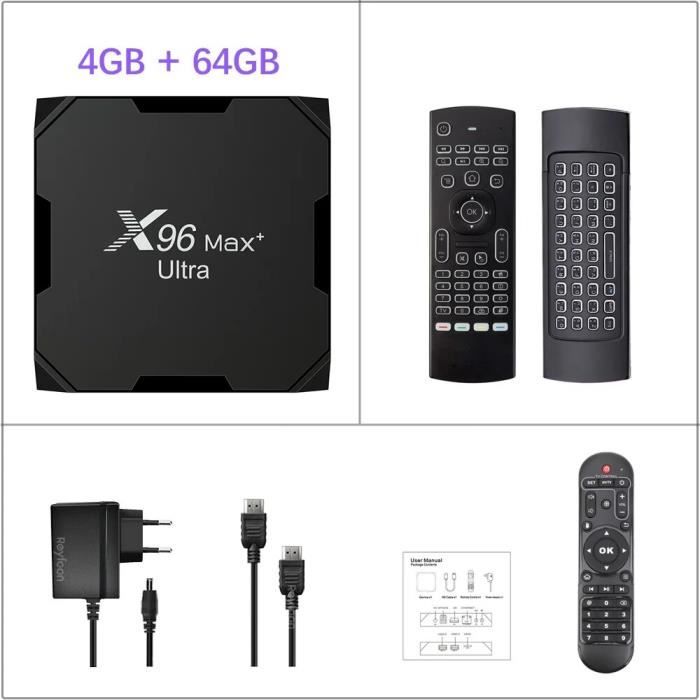 Boîtier TV - Vontar - X96 Max Plus Ultra - Android 11 - Amlogic S905X4 - 8K - 4G64G - Cdiscount ...