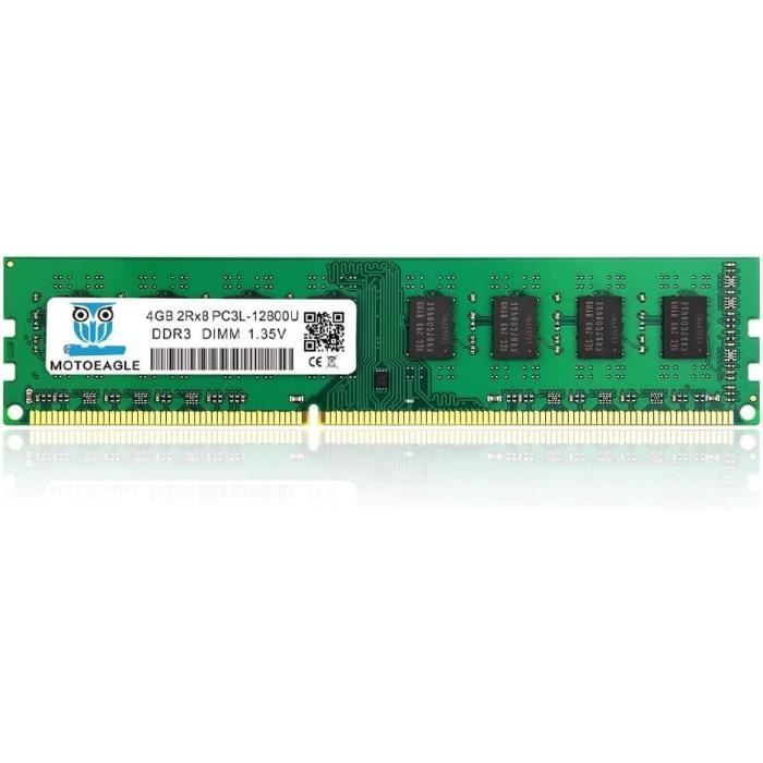 Mémoire Vive 4 Go 2Rx8 Pc3L 12800U 1600 Mhz Ddr3 Dimm Ram Ddr3L 1600 1,35 V Cl11 Pc3 12800 240 ...