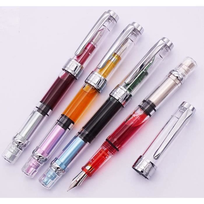 3008 Piston Stylo plume Ensemble de 4 couleurs 3008 A Silver Trim F116 ...
