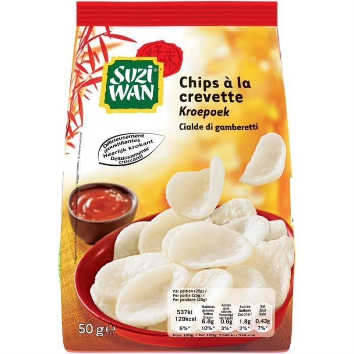 SUZI WAN - Chips À La Crevette 50G - Lot De 4 - Cdiscount Au quotidien