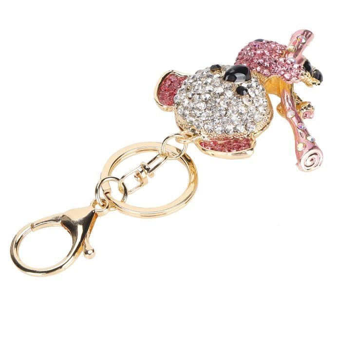 TMISHION Crystal Koala Keychain Porte-clés Koala Ours Alliage Strass Or ...
