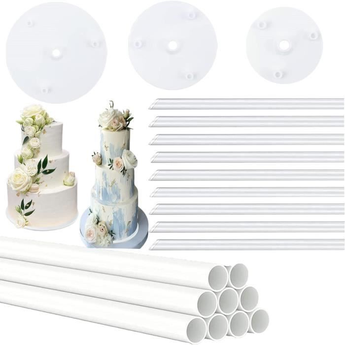 18 Pcs Épaississement Cake Pit Pipette En Plastique Cake Support Bar ...
