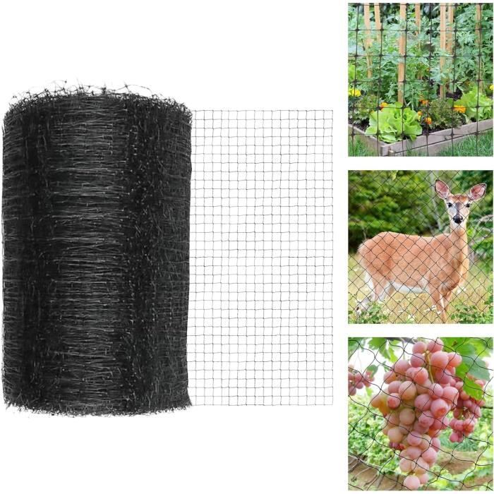Filet De Protection Contre Les Oiseaux, 7,5 M X 15 M, Noir, Pour Poulailler, Jardin, Légumes ...
