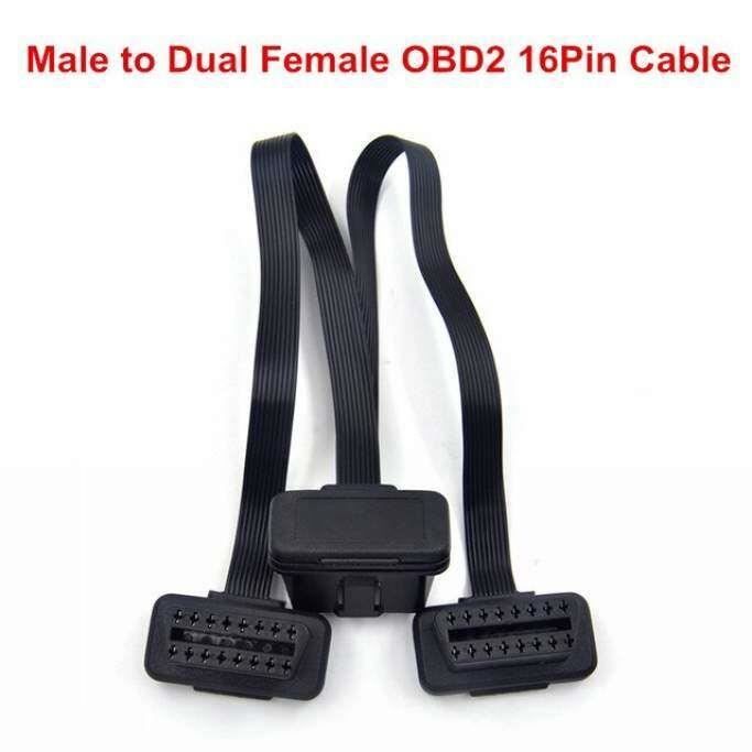 OPI02226-OUTIL DE DIAGNOSTIC,Double diviseur en Y femelle 16 broches OBD 2 Extension câble ODB ...