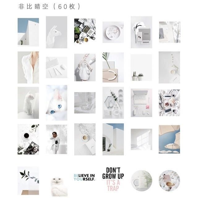 STICKER SCRAPBOOKING,6--Papier cartonné Vintage pour Journal intime, 60 ...