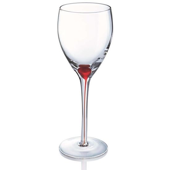4 verres à pied festifs 27cL - Drip Rouge - Luminarc - Cdiscount Maison