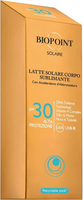 Solaire-Lait Solaire Corps Sublimante Spf 30 Avec Accélérateur De Bronzage, Action Antioxydante ...