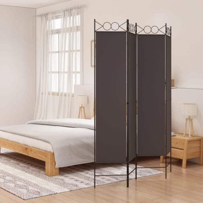 Cloison De Séparation 4 Panneaux Séparateur De Pièce Pliable Diviseur ...
