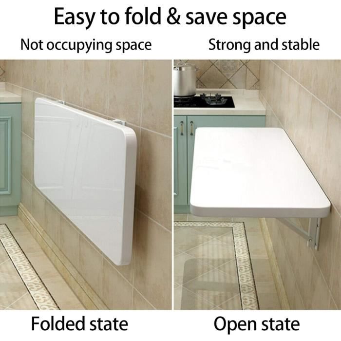 Table Murale Pliante Table Murale Rabattable, Bureau Mural Rabattable ...