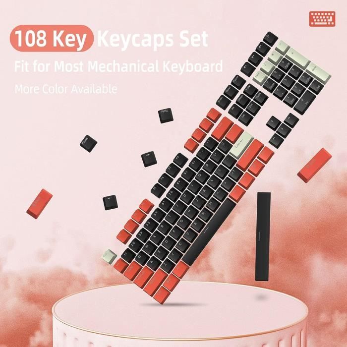 Keycaps Pbt,108 Touches Pbt Double Shot Keycap Set,Profil Oem ...