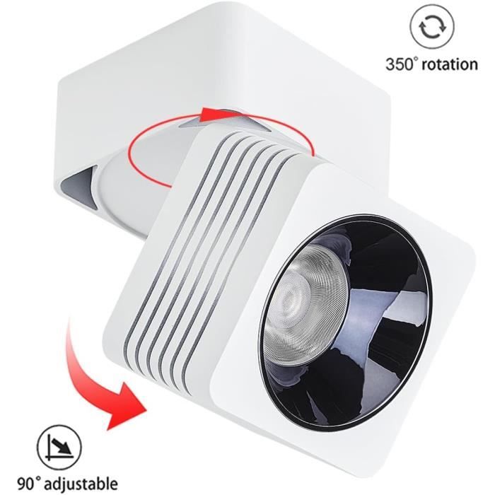 Ehskzjh 12W Led Spots De Plafond Orientables Barre De Spots Pivotants ...