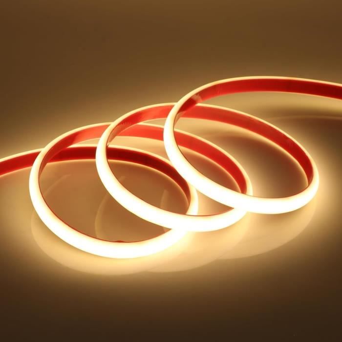 12V Cob Ruban Led, Ip68 Étanche, 320Leds-M Super Lumineux Bandeau ...