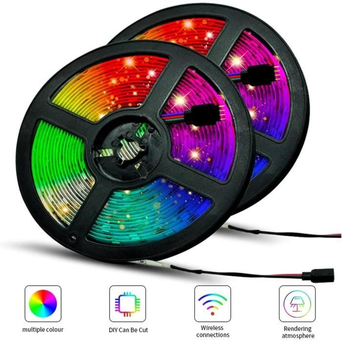 Led Strip Lumière 5M 10M Led Strip Light 5050 2835 Étanche Chambre ...