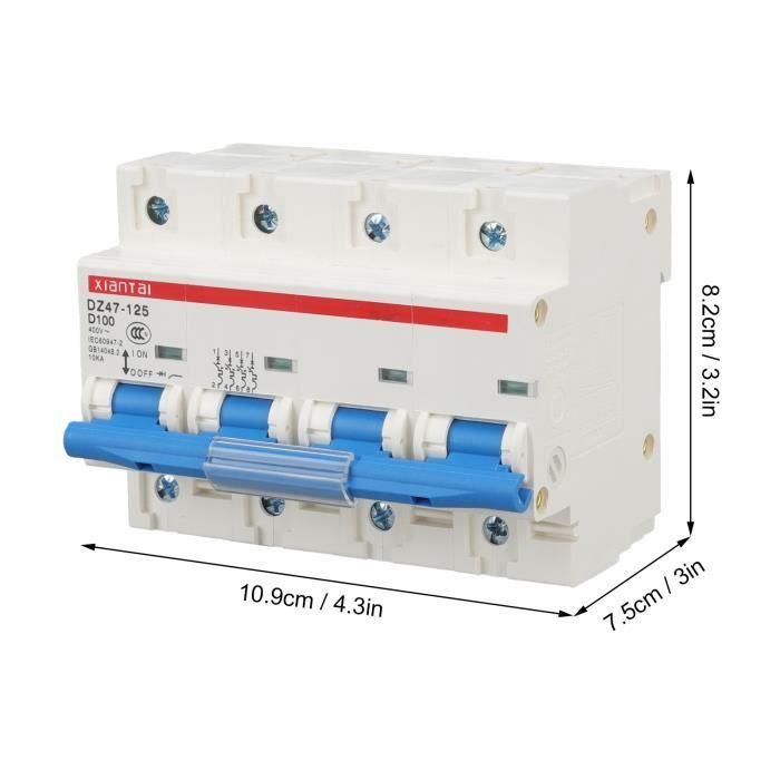 FHE Petit disjoncteur 4P 100A 400V alimentation ignifuge basse tension ...